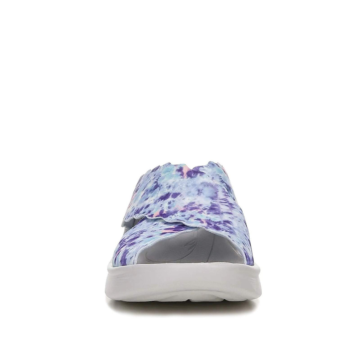 BZees Womens Sahara Slide Sandal Blue Tie Dye Fabric 10 M