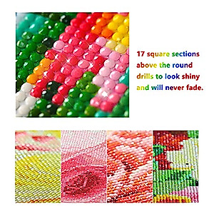 Ginfonr 5D DIY Mosaic Diamond Painting Kits Tree of Life Full Drill, Paint with Diamonds Art Book Cross Stitch Embroidery Rhinestone Craft for Home Office Wall Decor 14x14 Inch