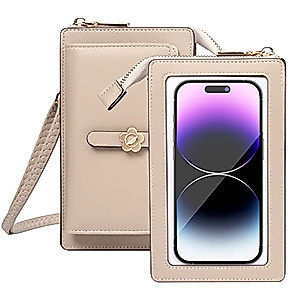 AnsTOP Small Crossbody Cell Phone Purse for Women - Clear Crossbody Bag for Women Mini Phone Pouch Purse
