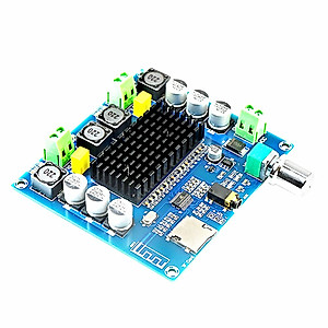 TDA7498 Bluetooth 5.0 digital power amplifier board dual channel 2 * 100W high power TF card AUX playback DC24V