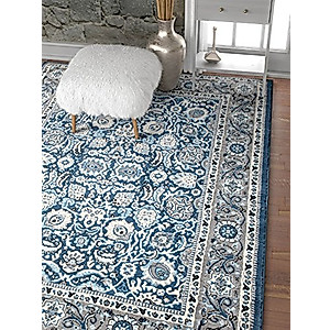 Well Woven Darya Blue Modern Sarouk 5x7 (5'3" x 7'3") Area Rug Updated Traditional Persian Carpet