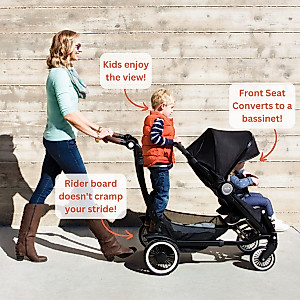 Austlen Entourage 2.0 Sit and Stand Stroller in Navy (Also Available in Black)