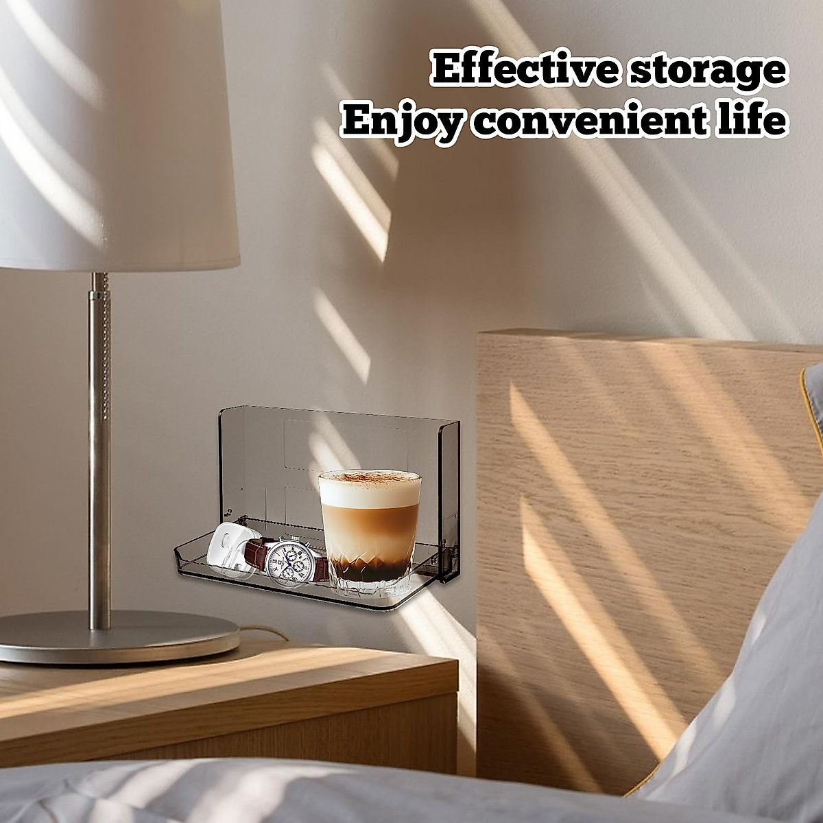 6 Pcs Small Folding Shelf for Wall, Bedside Shelf Floating Shelves for Spaces Foldable Bathroom Shelf Wall Mount Fold Up 90° Wall Shelf for Rv, Bathroom, Bedroom, Office, Living Room, Laundry