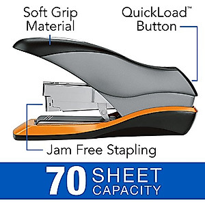 Swingline Stapler, 70 Sheet Capacity, Low Force, Full Strip, Desktop Stapler, Optima 70, Silver (87875)