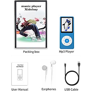 MP3 Player with 32GB TF Card,Built-in HD Speaker,Portable HiFi Music Player with Video/Voice Recorder/FM Radio/Photo Viewer/E-Book Player for Kids
