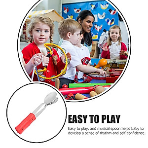 5pcs Spoon Castanets Funny Percussion Toy Kid Performance Instrument Music Education Toys Percussion Playthings Musical Instrument Musical Education Toy Music Toy Kid Musical Spoon