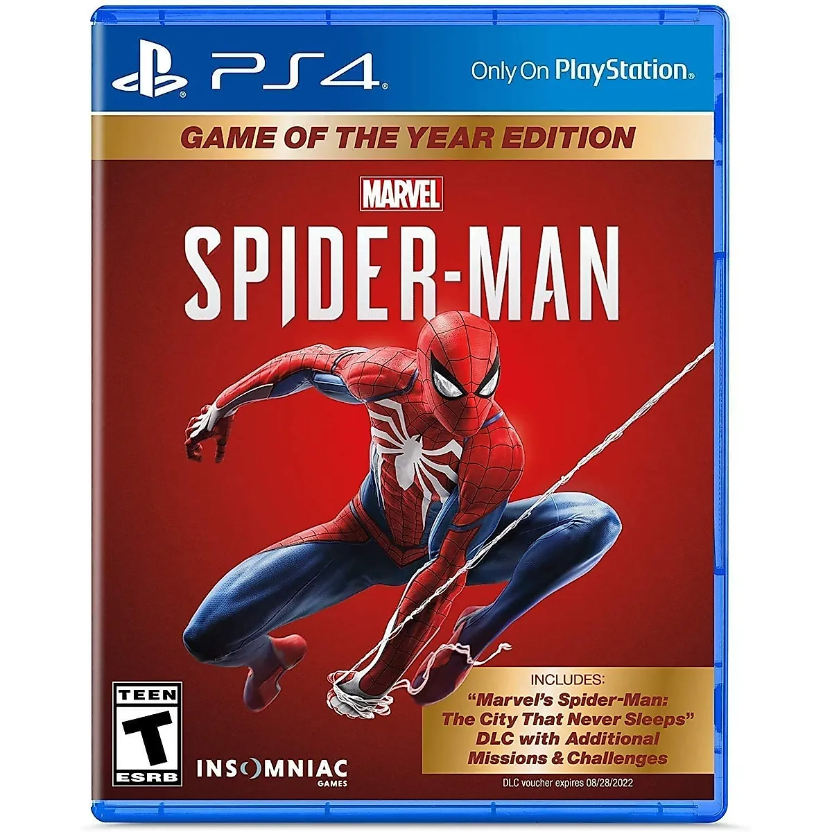 PS4 Playstation 4 Slim 1TB Console Bundle with Marvel's Spider-Man: Game of The Year Disk Edition + TWE HDMI Cable (Renewed)