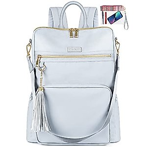 Backpack Purse For Women, 15.6 Inch Travel Laptop Backpack For Women With USB Charging Port, Waterproof Anti Theft College Backpack School Bookbag With Tassel For Ladies/Girls/Teacher/Nurse, Blue