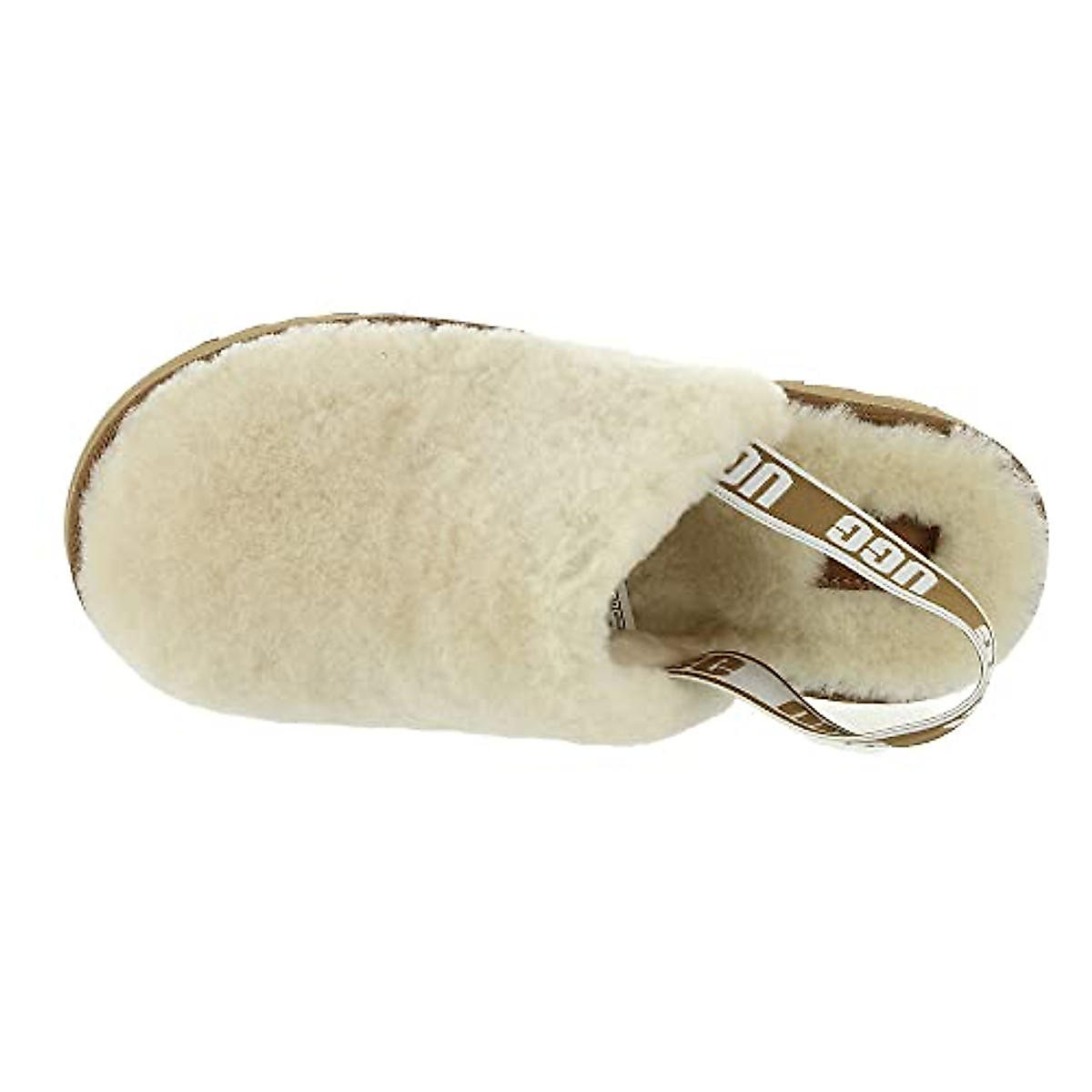 UGG Unisex-Child Fluff Yeah Clog Slipper, Natural, 12 Little Kid