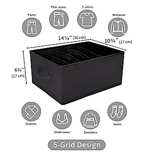 GRANNY SAYS Bundle of 4-Pack Storage Baskets with Metal Frame & 4-Pack Pants Organizer