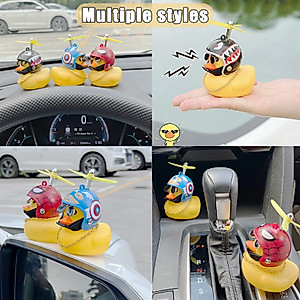 LAYE Car Decoration Rubber Duck Helmet Toys,Yellow Duck Car Dashboard Decorations with Propeller Helmet for Adults, Kids, Women, Men(Spiderman)