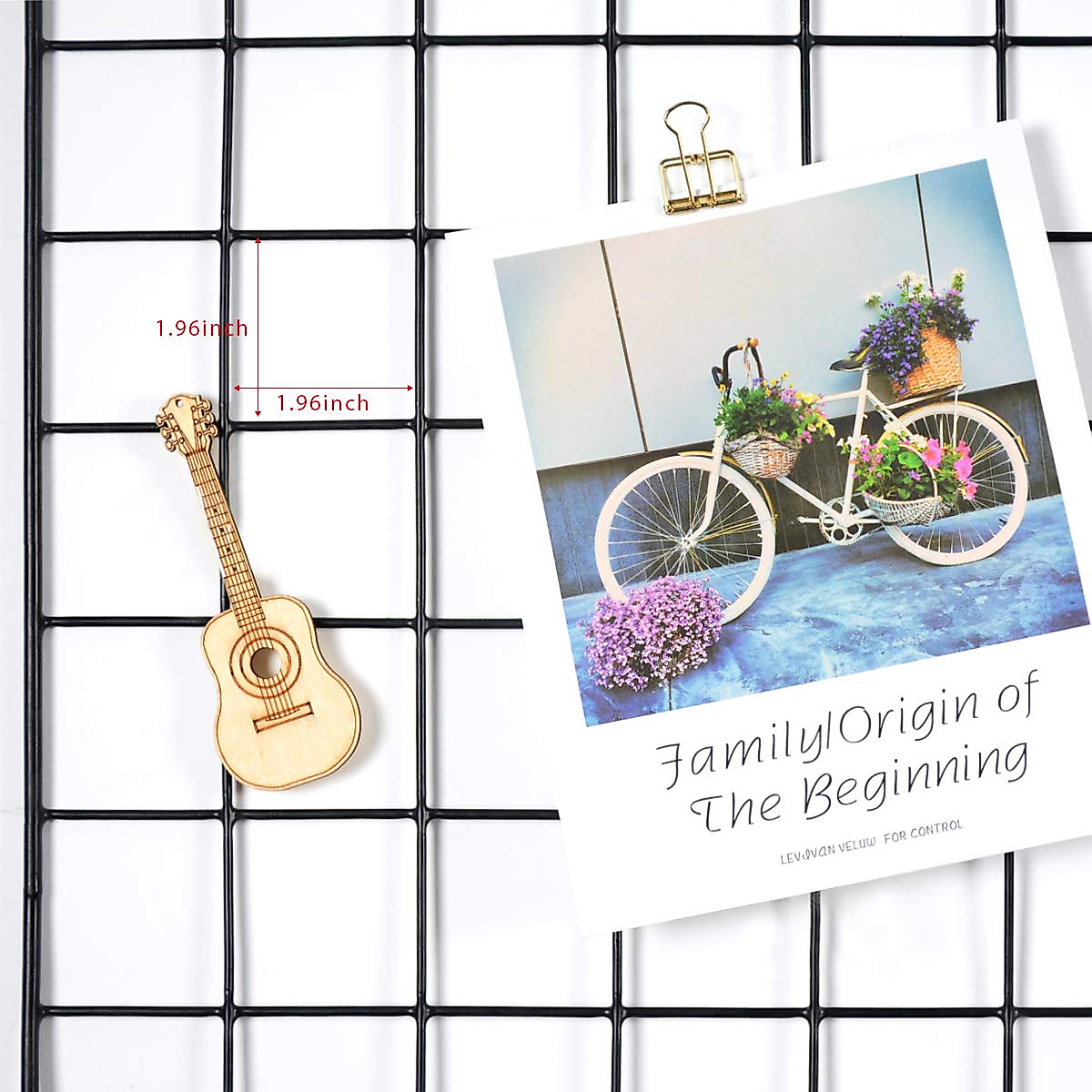 Pulatree Grid Photo Wall(Set of 2), Grid Wall Decorative Iron Rack Clip Photograph Wall Hanging Picture Wall, Ins Art Display Wall Grid 2 Packs 25.6 x17.7inch (Black)