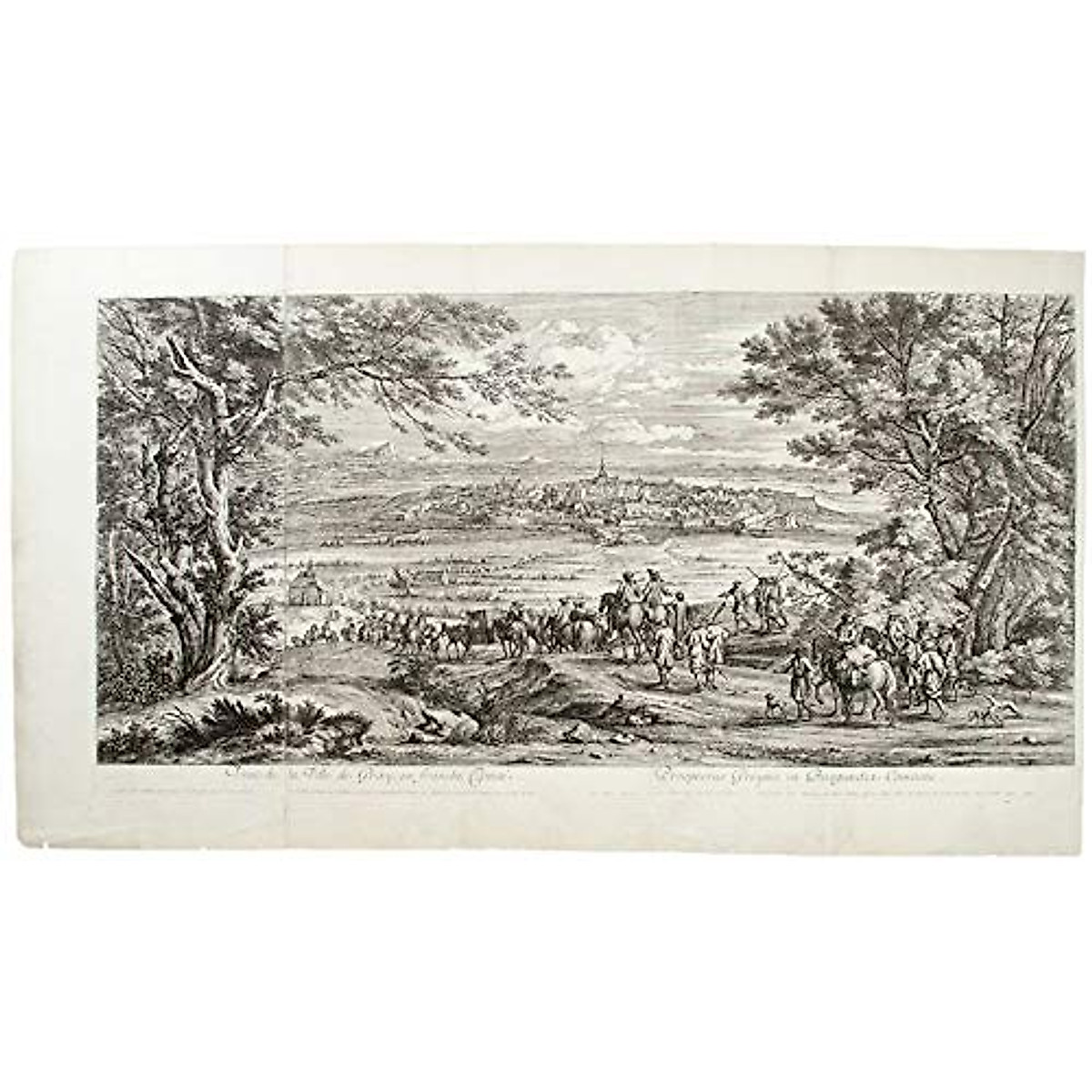 Veue de la Ville de Gray en Franche Comte, Prospectus Greyaci, in Burgundiae Comitatu.