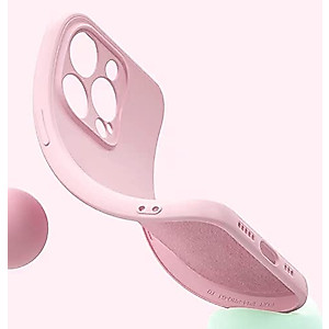 HOQIQEWR Compatible with iPhone 14 Pro Case Full Body Shockproof Liquid Silicone Microfiber Lining 6.1 inch Case (Pink)