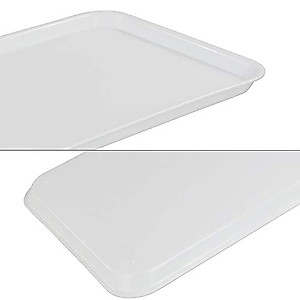 Kekow 4-Pack White Plastic Fast Food Serving Trays