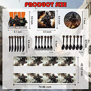 112 Pcs Birthday Decorations, Birthday Party Supplies for Boys Including Happy Birthday Banner, Cake & Cupcake Toppers, Balloons, Backdrop, Tablecloth and Dinner Sets for 10 Guests