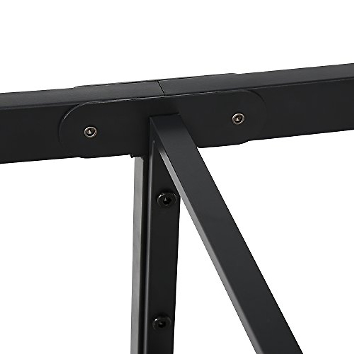 Sleeplace 14 Inch Heavy Duty Steel Slat Bed Frame/Non-Slip/Under-Bed Storage/No Box Spring Needed/No Squeaking/Bedroom Basic/Modern, Black, King