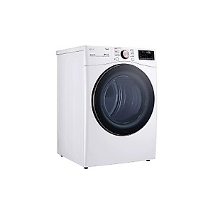 LG 7.4 Cubic Feet Ultra Large Capacity Smart Wi-Fi Enabled Front Load Gas Dryer with TurboSteam Technology and Built-In Intelligence (White)