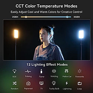 SmallRig RM120 5000mAh Camera Light Panel RGB Video Light Professional LED On Camera Video Light Portable Lights for Photography 2500K-8500K 98+ CRI Full Color for TikTok,Video Conference 3808