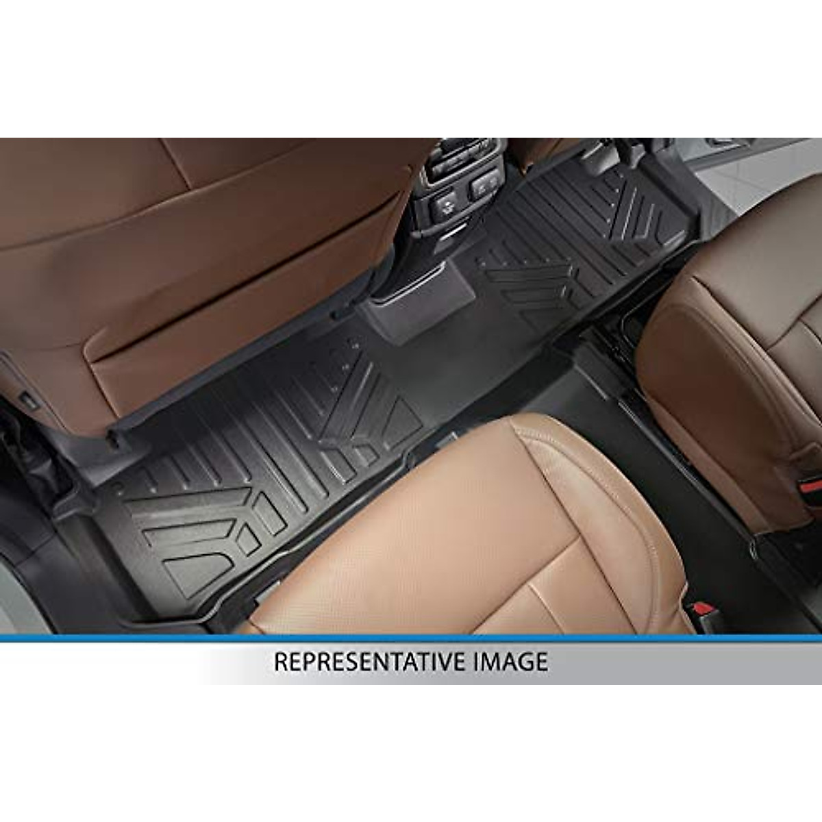 SMARTLINER Custom Fit Floor Mats 3 Row Liner Set Black for 2017-2021 Chrysler Pacifica Hybrid Model Only.