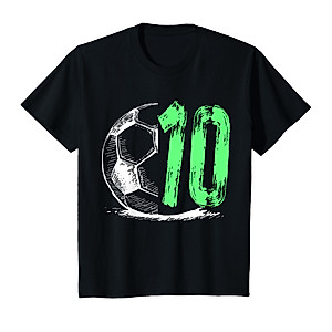 Football 10 years old boy birthday party T-Shirt