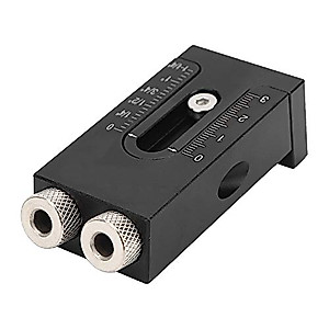 Pocket Jig Pocket Hole Jig Kit Oblique Drilling Locator Double Woodwork Guides Joint Angle Tool Carpentry with Brass Drill Bit Alloy Rotor for Jigs