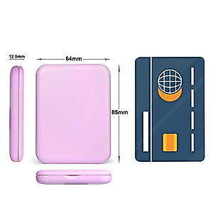 wobsion Compact Mirror, Magnifying Mirror with Light, 1x/3x Handheld 2-Sided Magnetic Switch Fold Mirror,Small Travel Makeup Mirror,Pocket Mirror for Handbag,Purse,Gifts for Girls(Purple)