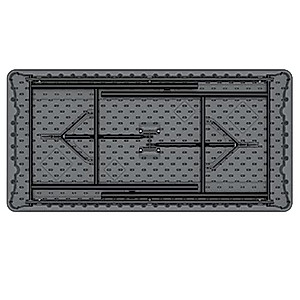 Lifetime 4-Foot Essential Folding Table, Gray