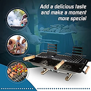 21st Century Tabletop hibachi grill - Japanese hibachi grill - hibachi grill outdoor - indoor hibachi grill - portable camping grill charcoal - Available with Premium Quality Centaurs AZ Gloves