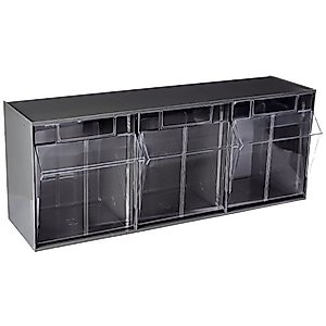 Quantum QTB303 Clear 7-3/4-Inch by 23-5/8-Inch by 9-1/2-Inch Tip Out Bin System, Gray