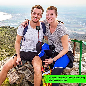 3-in-1 USB C Cable Replacement for Rode Wireless Go II Microphone System, Nylon Braided Charging Cord with 3 Type-C Plugs 4ft