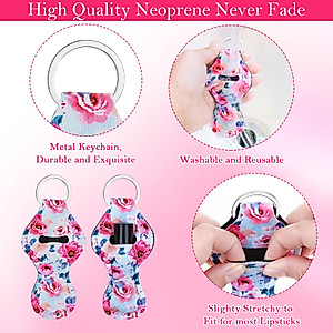 Cludoo 30Pcs Chapstick Holder Keychain Bulk, Chapstick Lip Balm Lipgloss Lipstick Holder Keychains for Lipstick, Chapstick, Lip Balm, lanyards, 30 Vibrant Colors