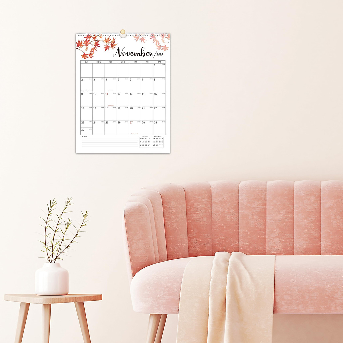 2023-2024 Calendar - Vertical Wall Calendar 2023-2024, Jul. 2023 to Dec. 2024, 12" x 17", Monthly Calendar 2023-2024 with Julian Date, Perfect for School, Office & Family.