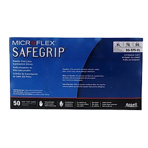 Microflex Sg-375-Xl Extra Large Safegrip Gloves 50 Count