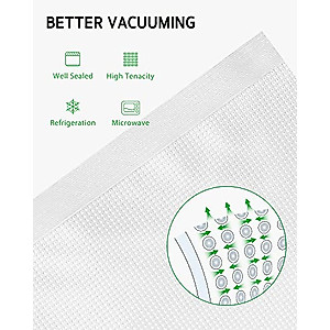 Syntus Vacuum Sealer Bags, 6 Pack + 150 Combo Size Commercial Grade Bags Rolls, Food Vac Bags for Storage, Meal Prep or Sous Vide