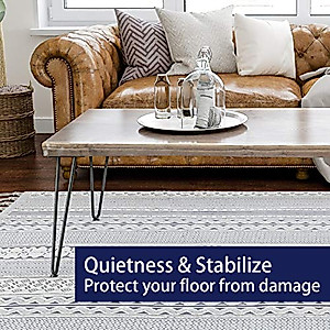 SMARTSTANDARD 16" Hairpin Furniture Legs, Metal Home DIY Projects for Nightstand, Coffee Table, Desk, etc with Rubber Floor Protectors Black 4PCS