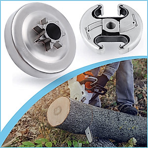 Adefol .325" 7T Clutch Drum 8pcs Kit For Husqvarna 340 345 350 Chainsaw Replacement Parts with Clutc, Spring, Needle Bearing, Oil Pump,Worm Gear, Oiler for 578097901, 503931801, 537110503 Accessories