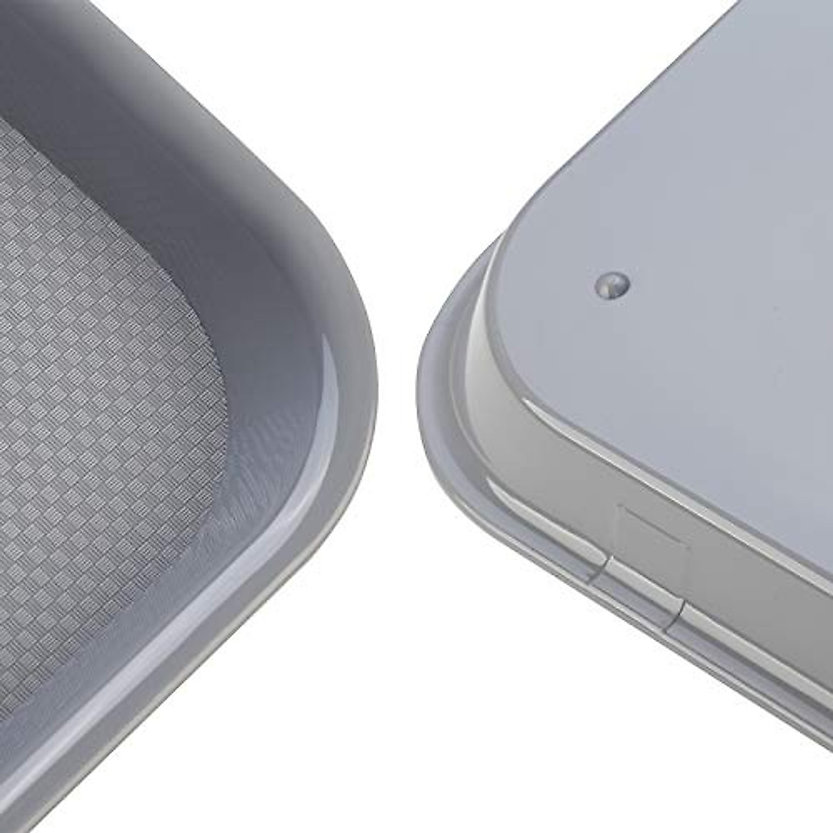 Eslite Rectangular Plastic Serving Trays,Fast Food Serving Cafeteria Trays,17"X13",Set of 6 (Grey)