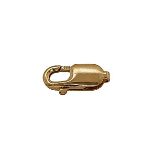 13.6MM 14K Solid Yellow Gold Oval Lobster Clasp Made in Italy by CRAFT WIRE