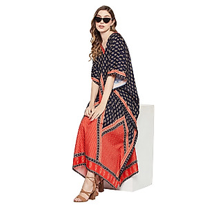 Goood Times Caftans for Women African Long Printed Dress Plus Size Maxi Gown Dresses Kaftan Cover Up Loungewear for Ladies