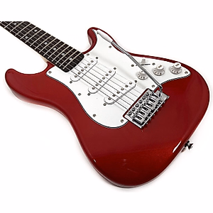 Electric Guitar Package 1/2 Size w/Pocket Amp, Strap, and Cord SX RST 1/2 CAR Short Scale Red Package