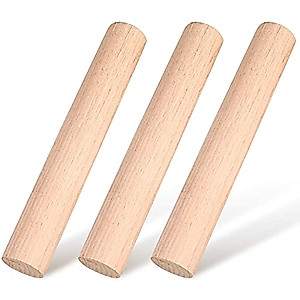 Small Wooden Rolling Pin, Dumpling Dough Roller Wooden Mini Rolling Pins Kitchen Utensil Tool for Fondant, Pasta, Bread, Pastry, Cookies, Pizza, Pie, Cylinder Style, 6.3 Inch (3 Pieces)