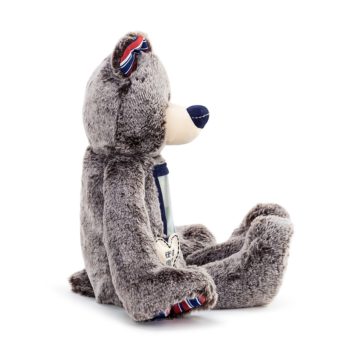 DEMDACO Military Here to Hug Photo Natural Brown 12 inch Plush Polyester Stuffed Bear