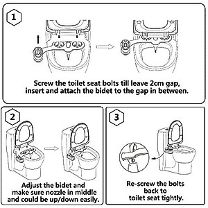 Apure Bidet A121 - Hot and Cold Water Bidet Attachment for Toilet - Dual nozzles of wash and women wash- Selfcleaning Toilet Bidets