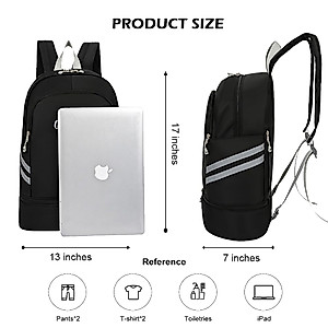 maytopia Gym Backpack for Women With Shoe Compartment & Wet Pocket Waterproof Travel Backapck Small Workout Backpack Gym Bag