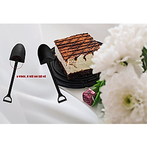 QWloog Magzipo Mini Shovel Shape Spoons,Disposable Plastic Dessert Spoon,Black(100)