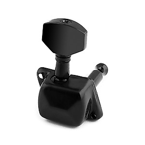 Holmer Guitar String Tuning Pegs Semiclosed Machine Heads Tuners Tuning Keys 3 Left 3 Right for Acoustic Guitar or Electric Guitar Black.