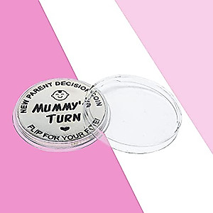 Decision Making Coin New Parents Gifts Pregnancy Gifts New Baby Gifts for Parent Mom Dad Decision Coin for Women Men Pregnancy for First Time Mummy Daddy to Be Christmas Birthday Gift (Silver)