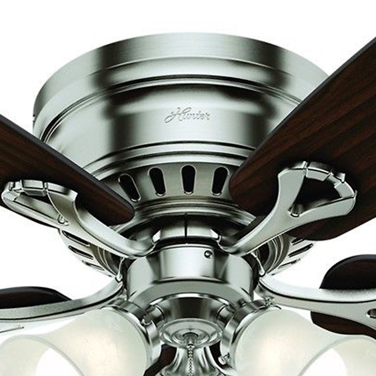 Hunter Fan 52 inch Casual Brushed Nickel Finish Indoor Ceiling Fan with LED Light Kit and Pull Chain (Renewed)