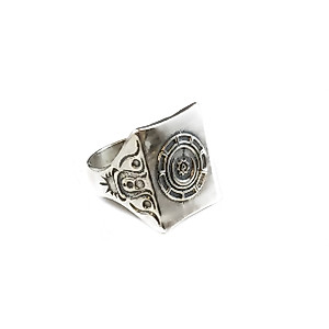 EZI ZINO Crop Circle Pewsey White Horse 2007 Mayan Code Sterling Silver 925 Ring (7)